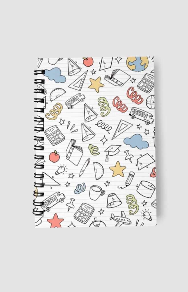 Doodle black & white Notebook - Design Gators